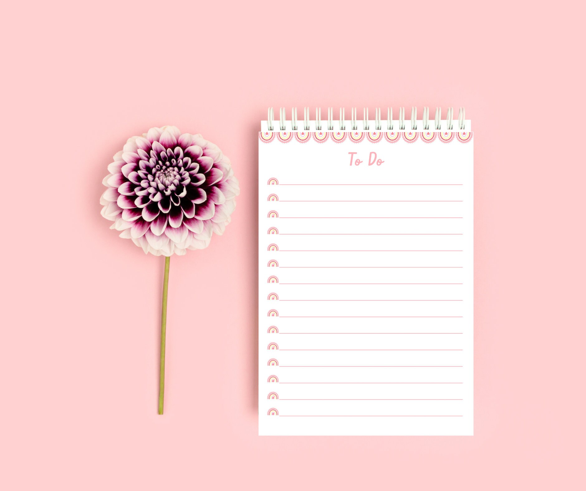 Printable to Do List Template Get Organised Pink Rainbow Ready to Print ...