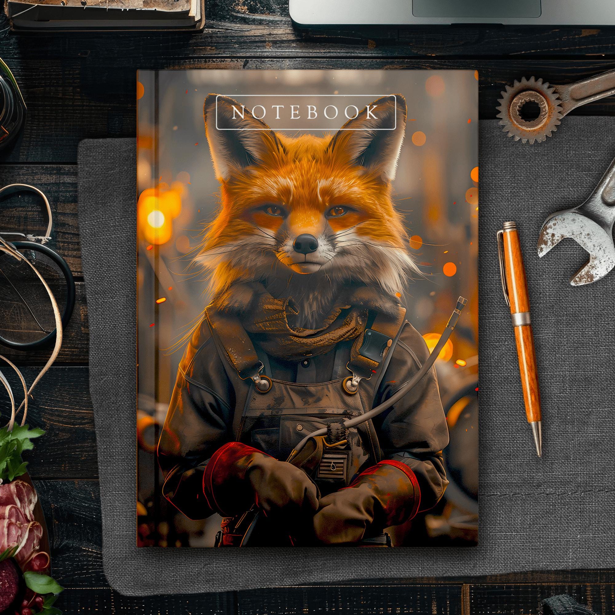 Red Fox Welder - Blue Collar Inspired Hardcover Journal | Animal ...
