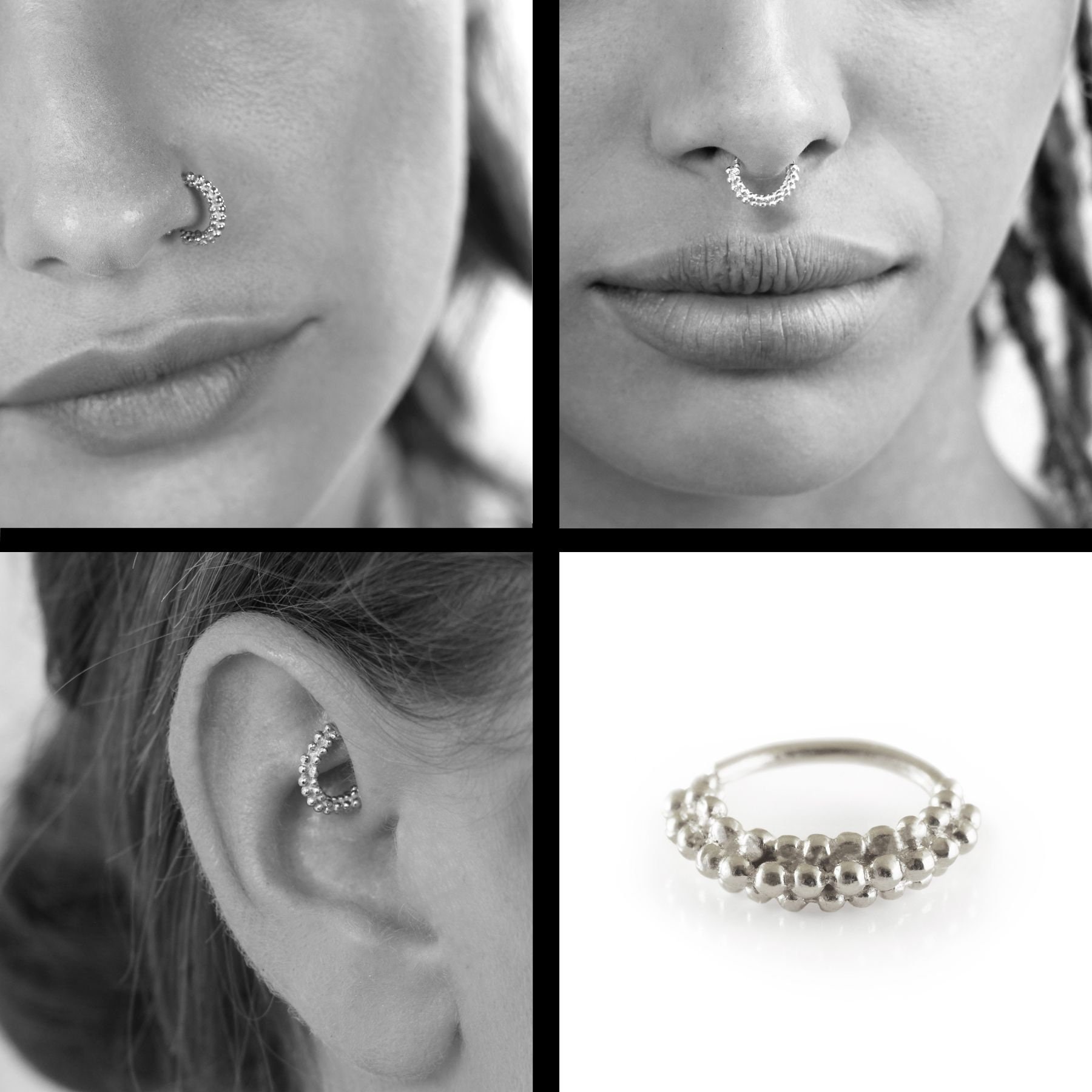 Sterling Silver Septum Indian Septum Ring Unique Septum - Etsy