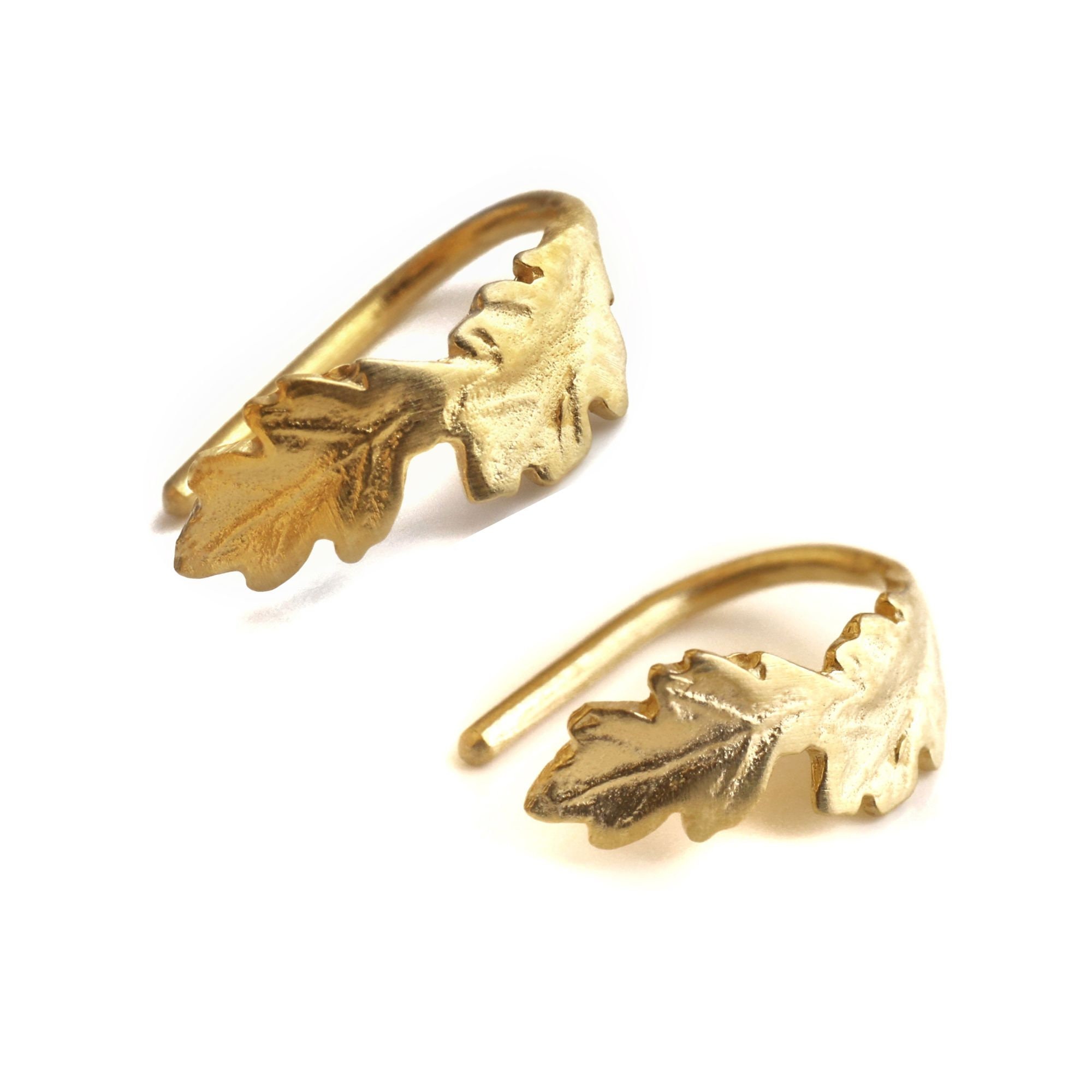 Indian Nose Ring, Leaf Nose Ring, 18k Gold Plated Nose Ring, Gold Leaf ...