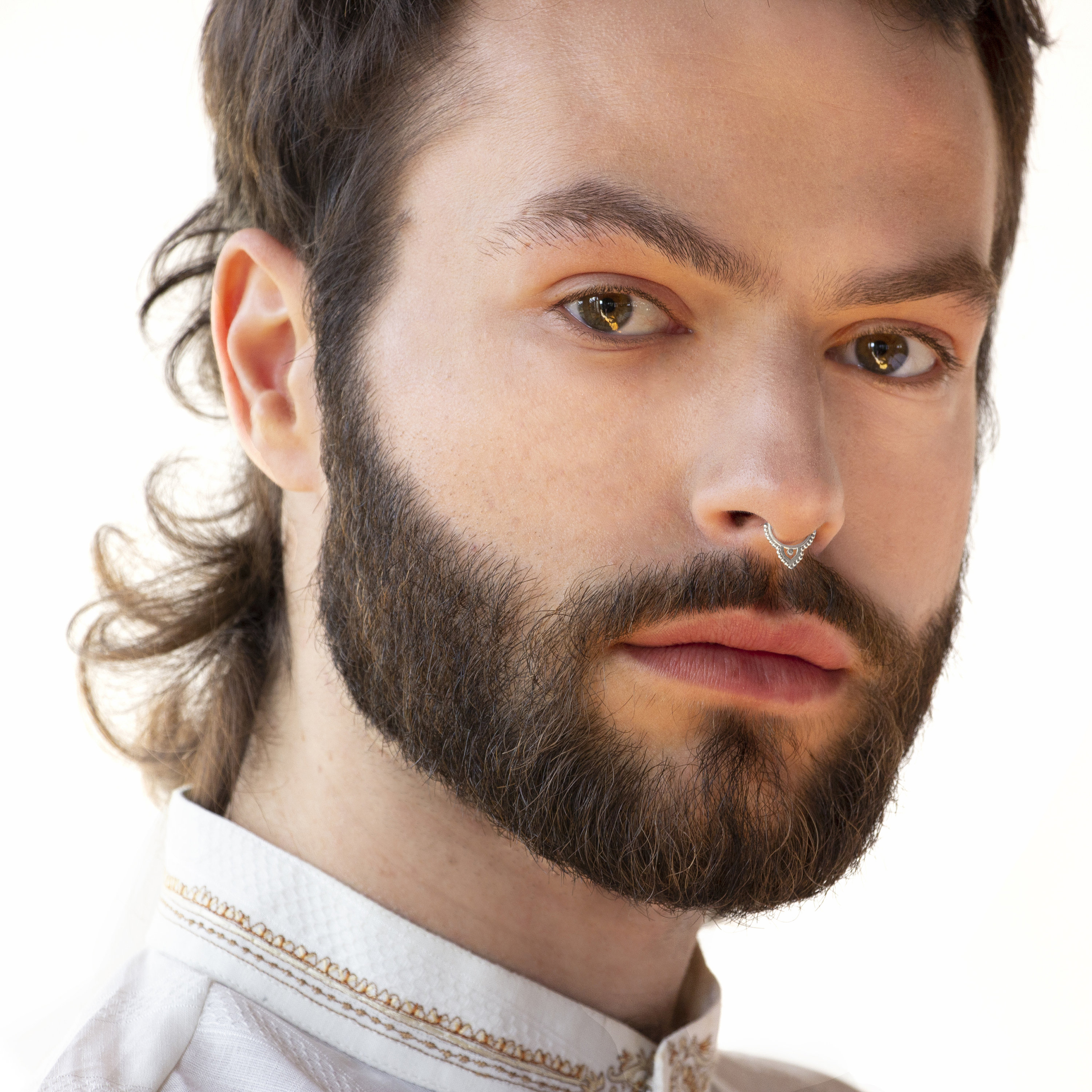 Tribal Septum, Septum for Men, Piercing Jewelry, Sterling Silver Septum ...