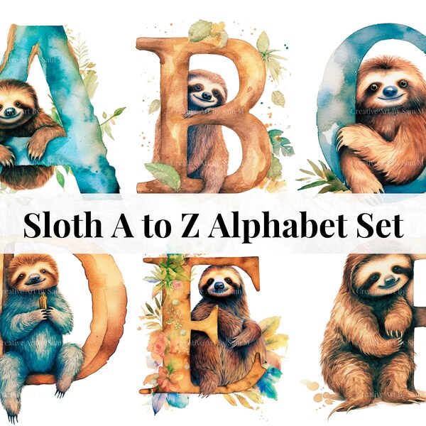 Sloth Art - Etsy