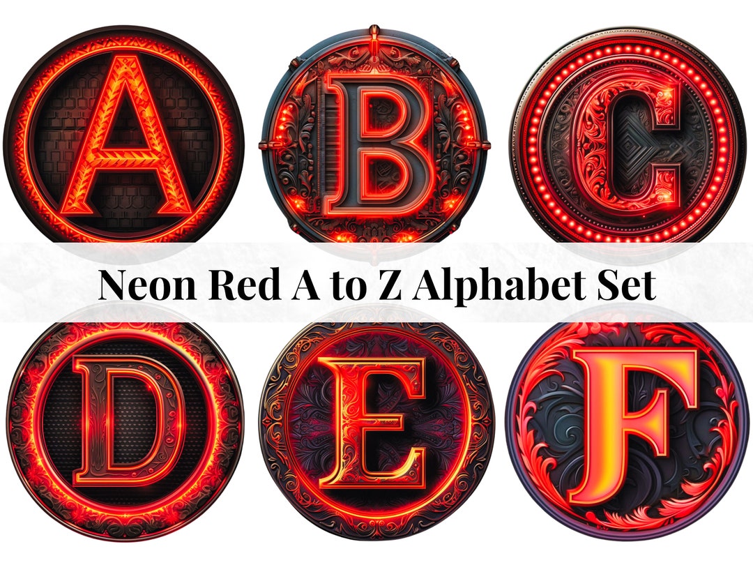 Red Bold Font Clip Art and Image Files for Graphic Design for - Etsy