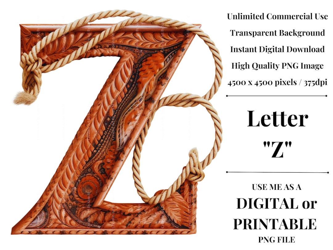 Cowboy Alphabet Sublimation Letters Western Monogram PNG - Etsy