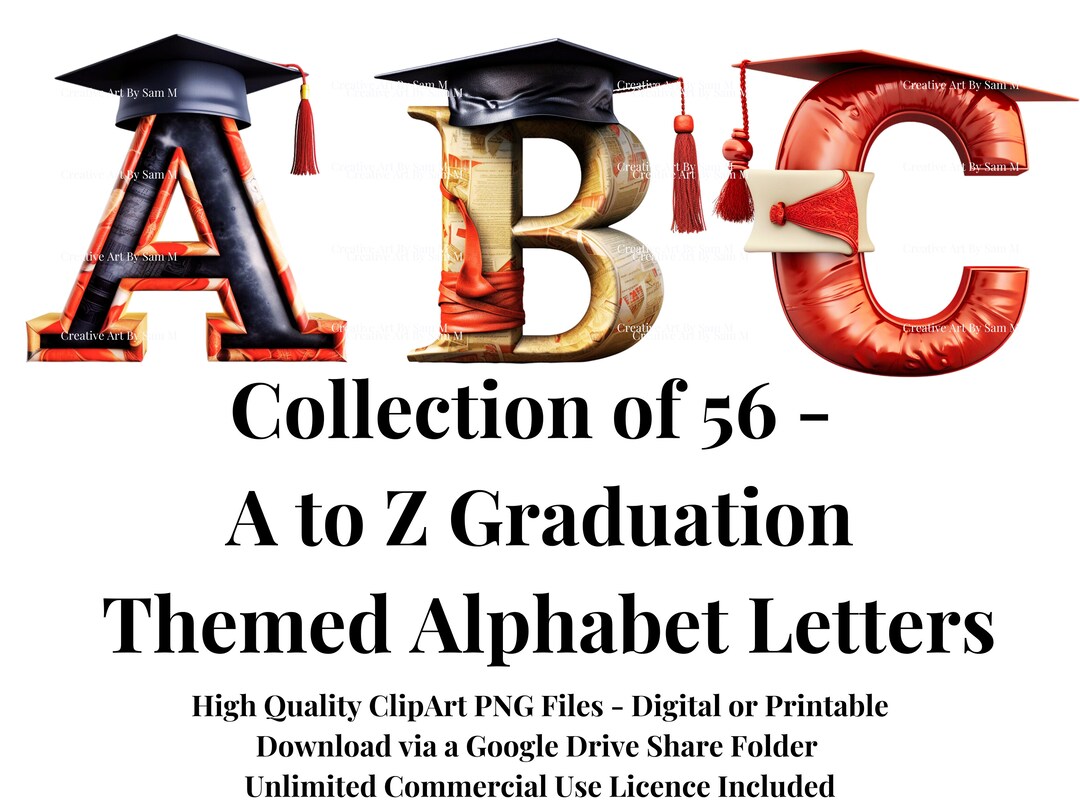 Graduation Alphabet Letters for Banners Signs Cards - Etsy UK