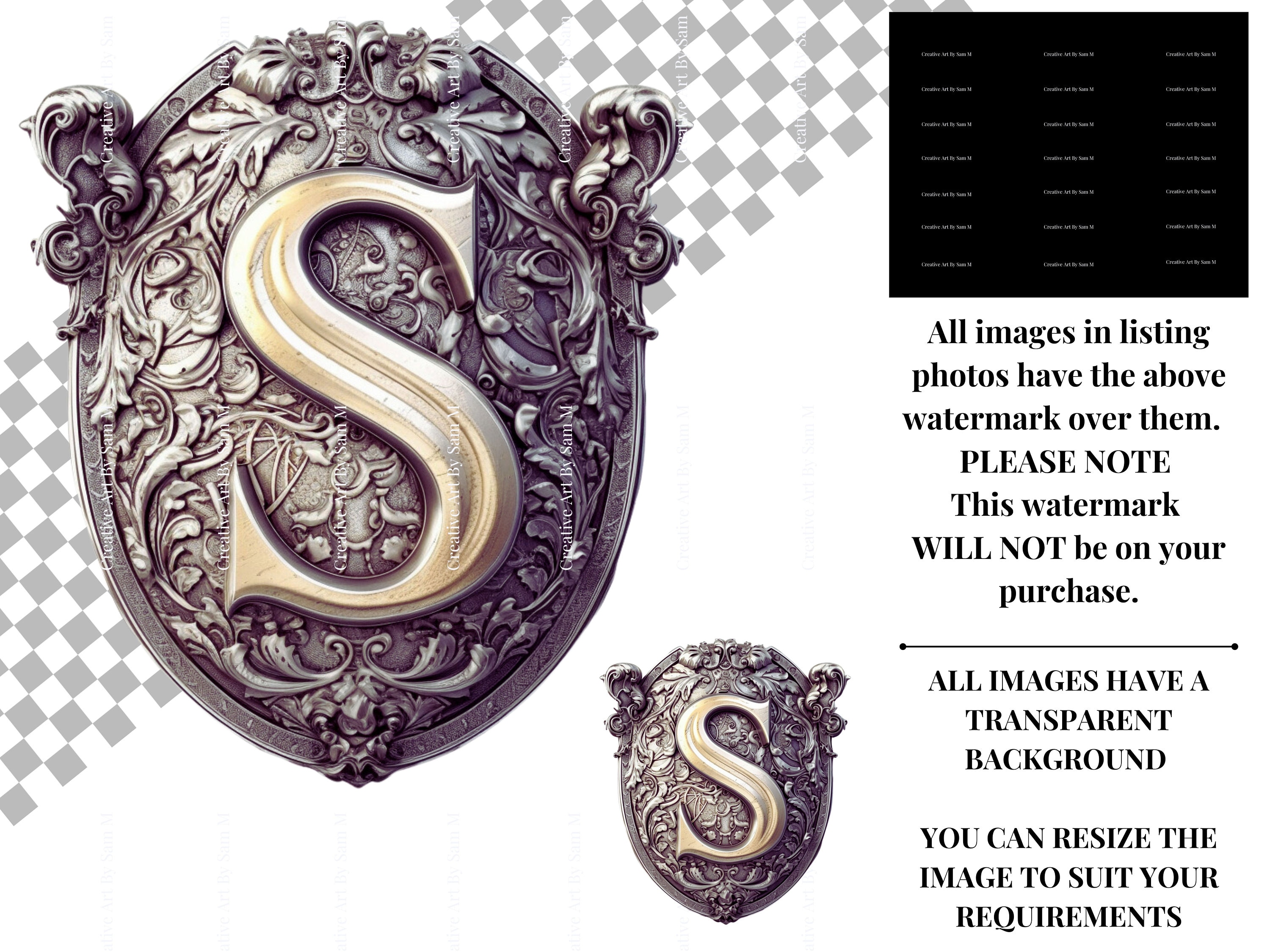 Letters Clipart PNG Medieval Monogram Font Medieval Alphabet - Etsy