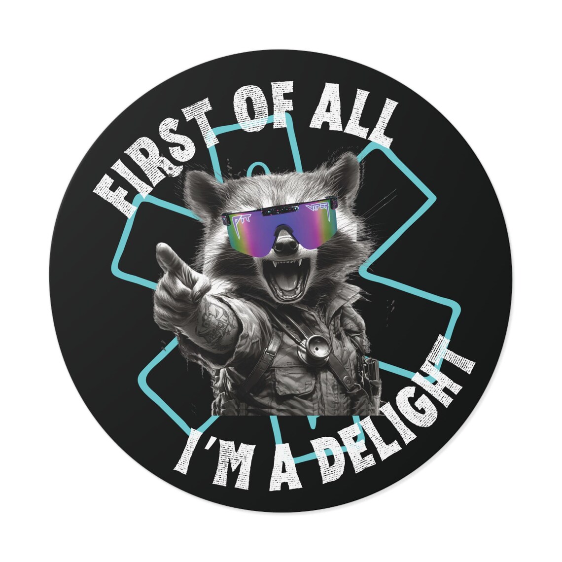 Im a Delight! Round Vinyl Stickers, Emt, Ift, Bls, Funny Emt, Funny Ems ...
