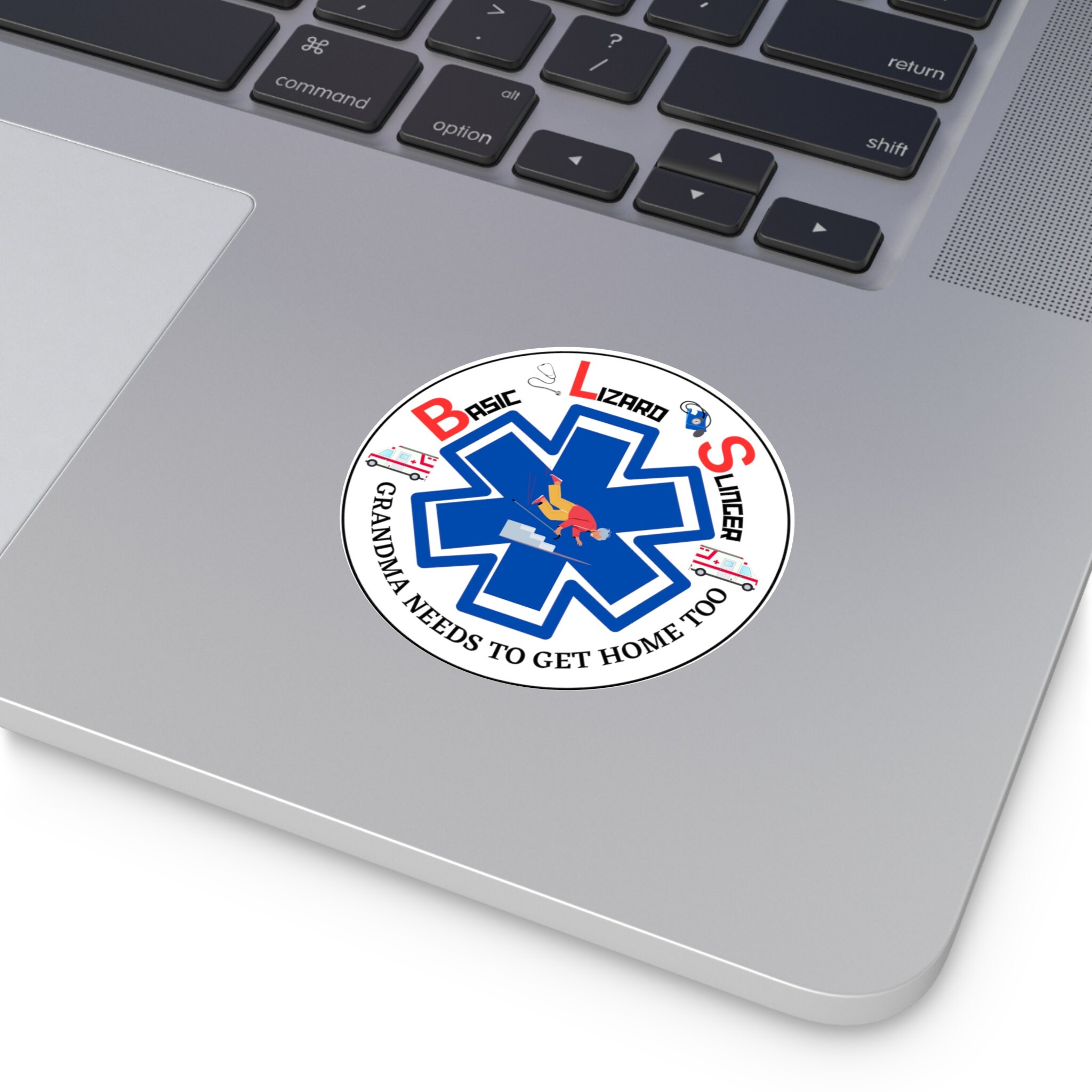 Basic Life Support Round Vinyl Stickers, Emt, Ift, Bls, Funny Emt ...