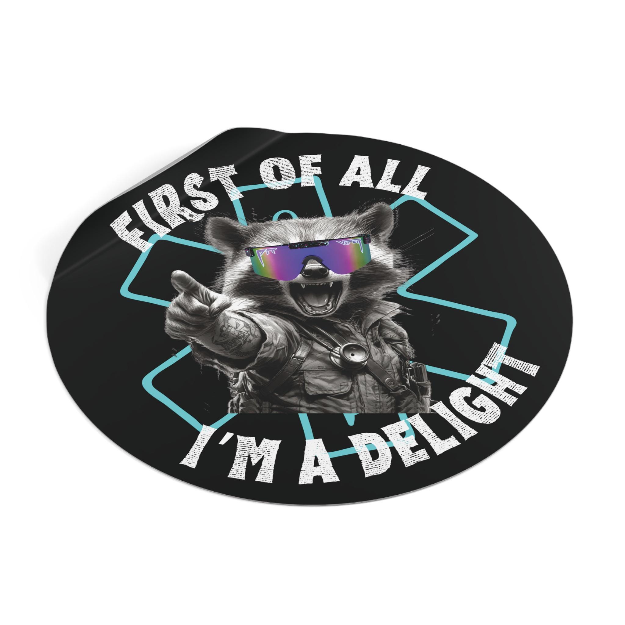 Im a Delight! Round Vinyl Stickers, Emt, Ift, Bls, Funny Emt, Funny Ems ...