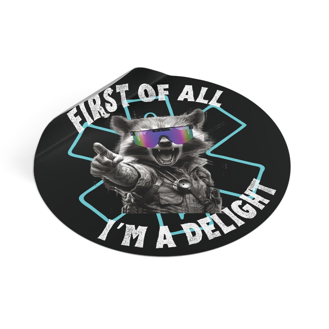 Im a Delight! Round Vinyl Stickers, Emt, Ift, Bls, Funny Emt, Funny Ems ...