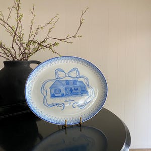 Custom Hand-painted House Platter | Homeowner, Wedding, Christmas ...