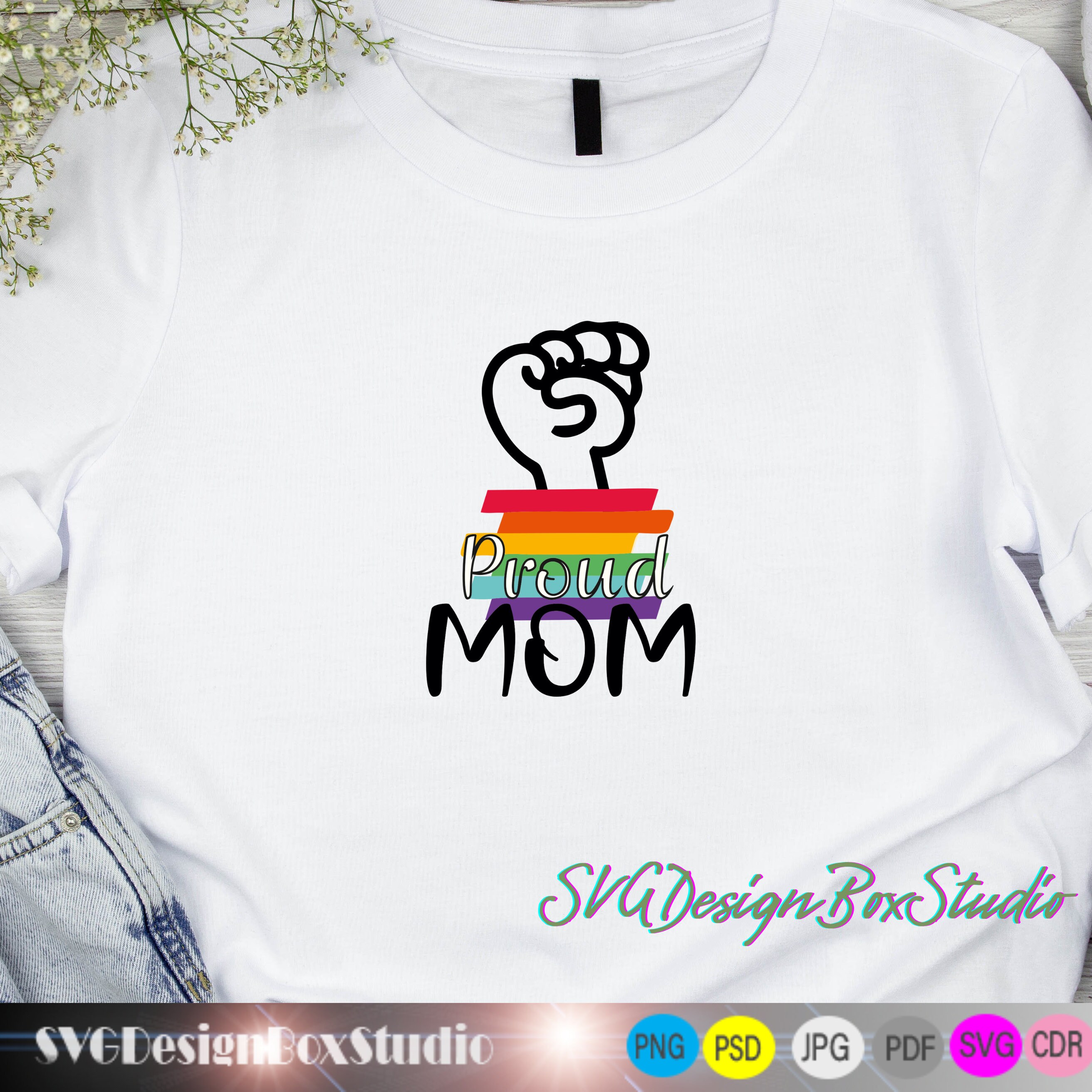 Proud Lgbtq Mom Svg, Gay Pride Mom Svg, Proud Mom Rainbow, Lgbtq Mom ...
