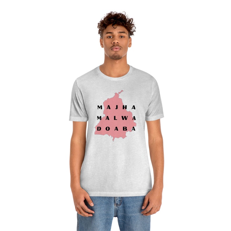 Majha Malwa Doaba (punjab Map) Unisex Jersey Short Sleeve Tee - Etsy