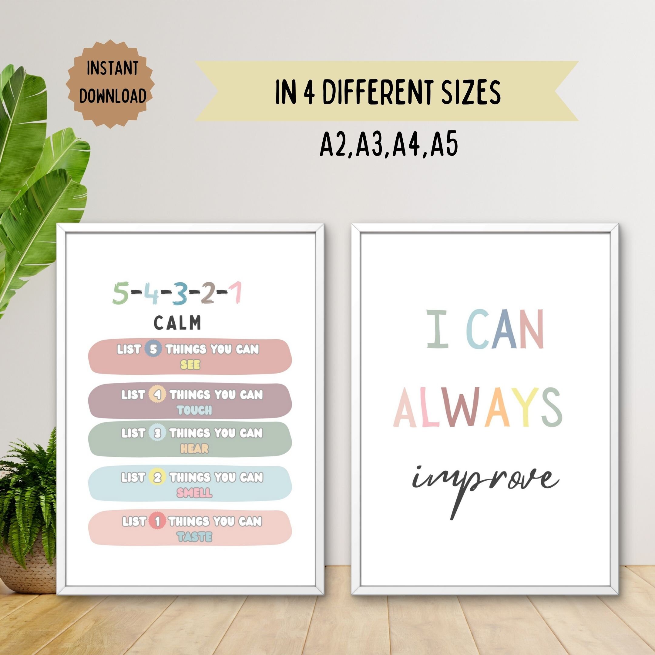 Calming Corner Sign, Boho Classroom Decor, Playroom Wall Decor ...