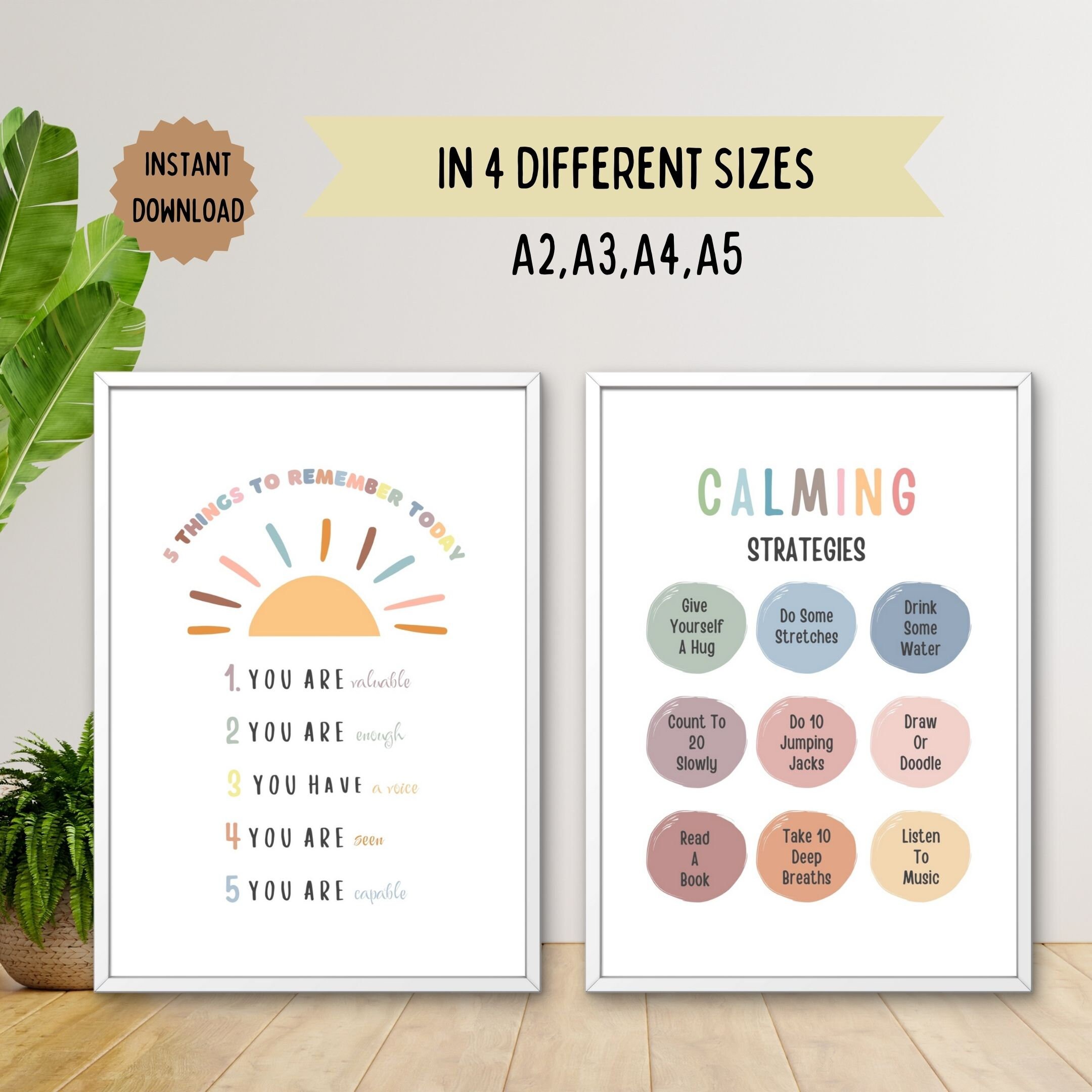 Calming Corner Sign, Boho Classroom Decor, Playroom Wall Decor ...