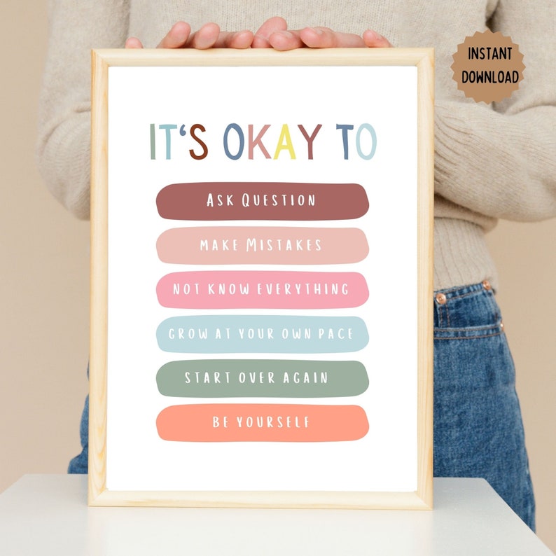 Calming Corner Sign, Boho Classroom Decor, Playroom Wall Decor ...