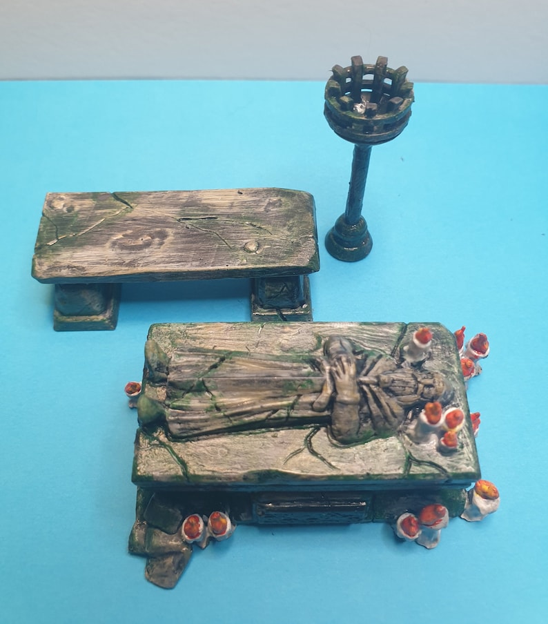 Miniature Statue Diorama Spooky Gothic Terrain Burial - Etsy Australia