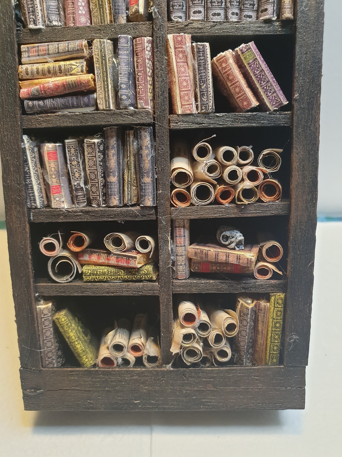 Miniature Bookshelf Diorama Dnd Dollhouse Haunted - Etsy