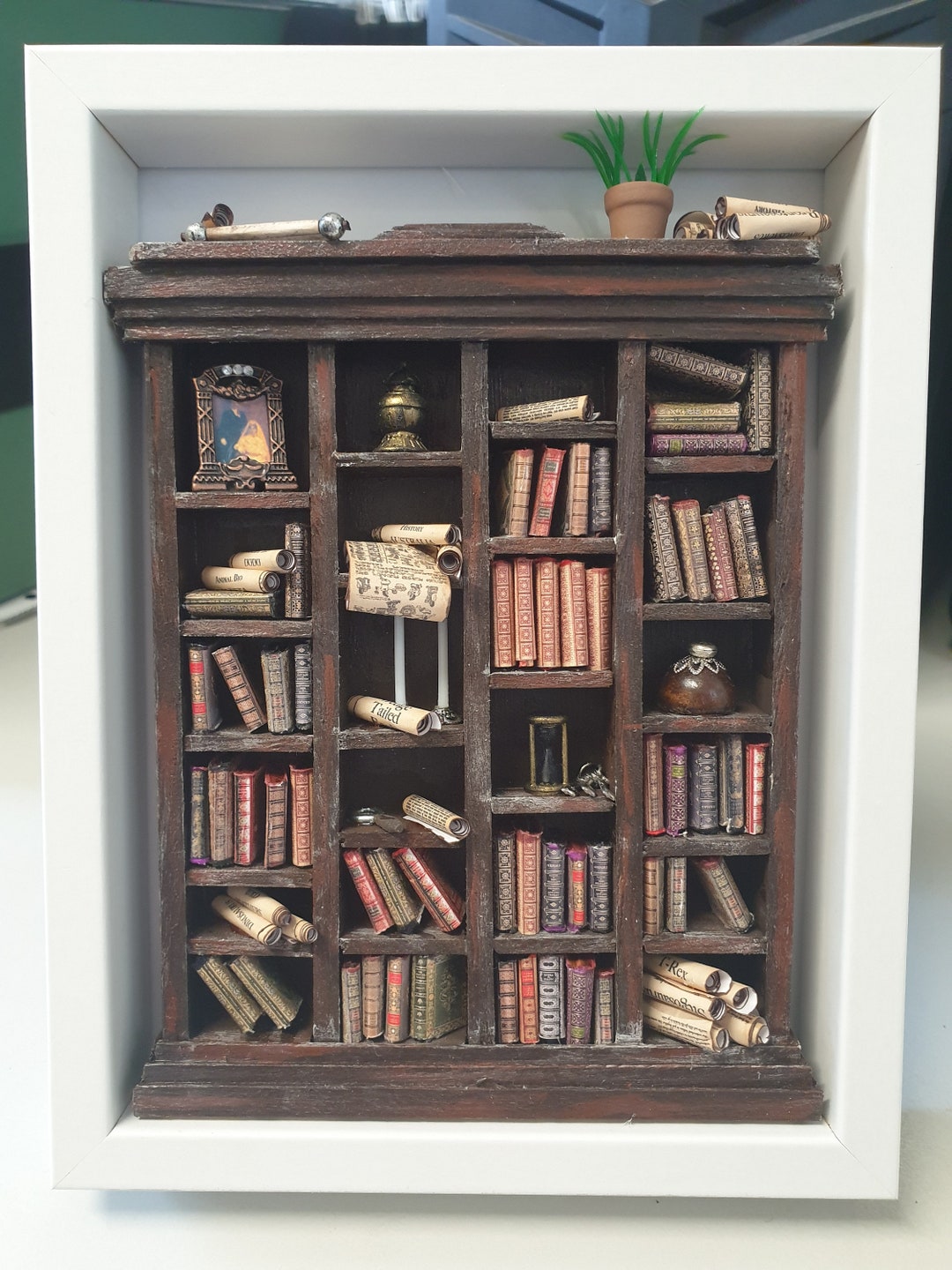 Miniature, Bookshelf, Diorama, Dnd, Dollhouse, Haunted, Spooky, Witch ...