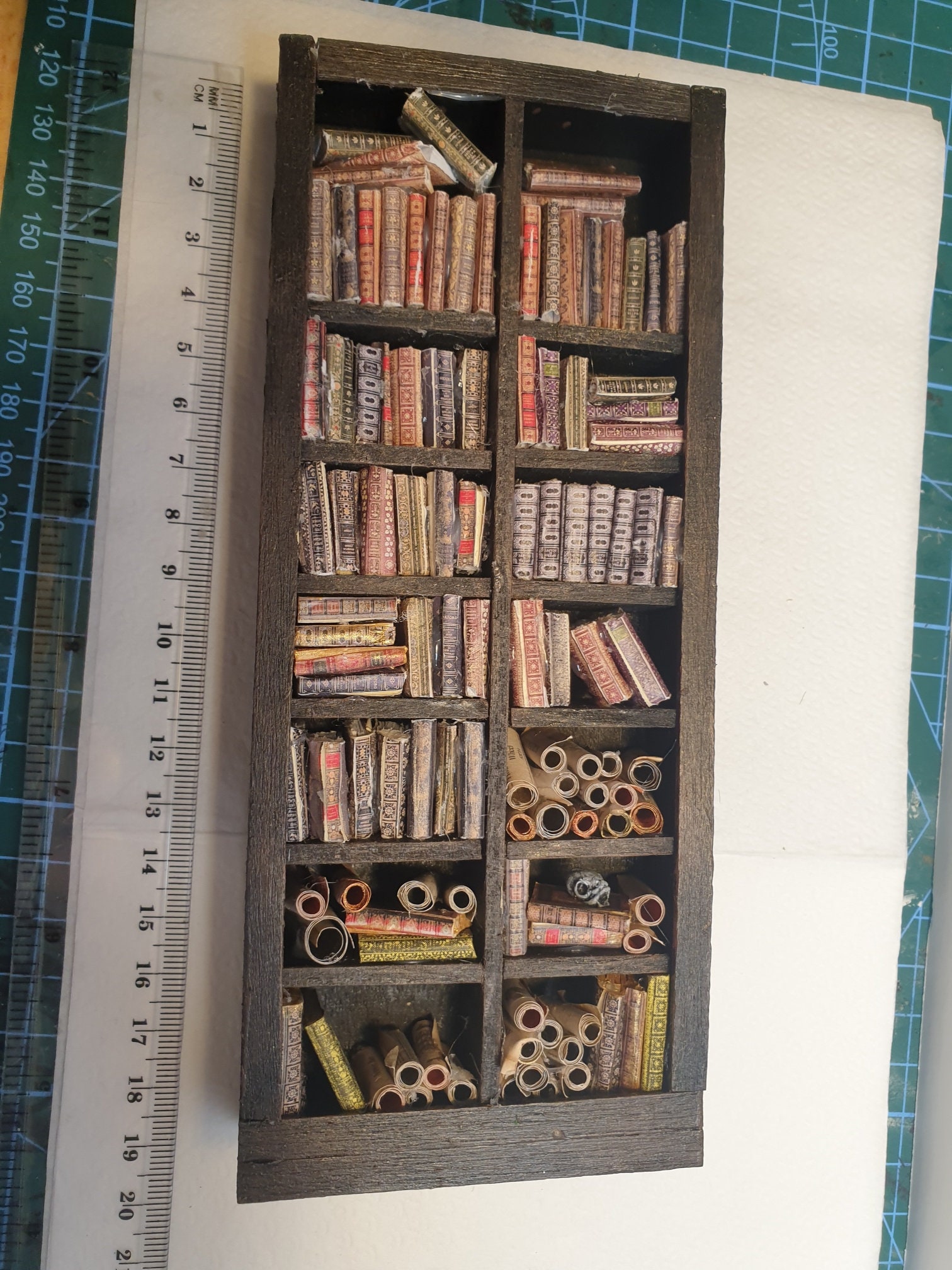 Miniature Bookshelf Diorama Dnd Dollhouse Haunted - Etsy