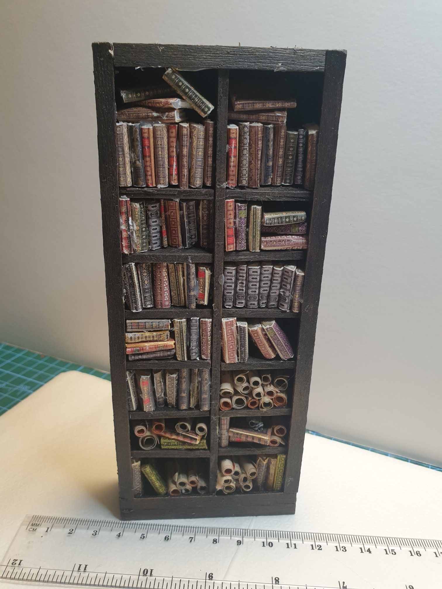 Miniature Bookshelf Diorama Dnd Dollhouse Haunted - Etsy