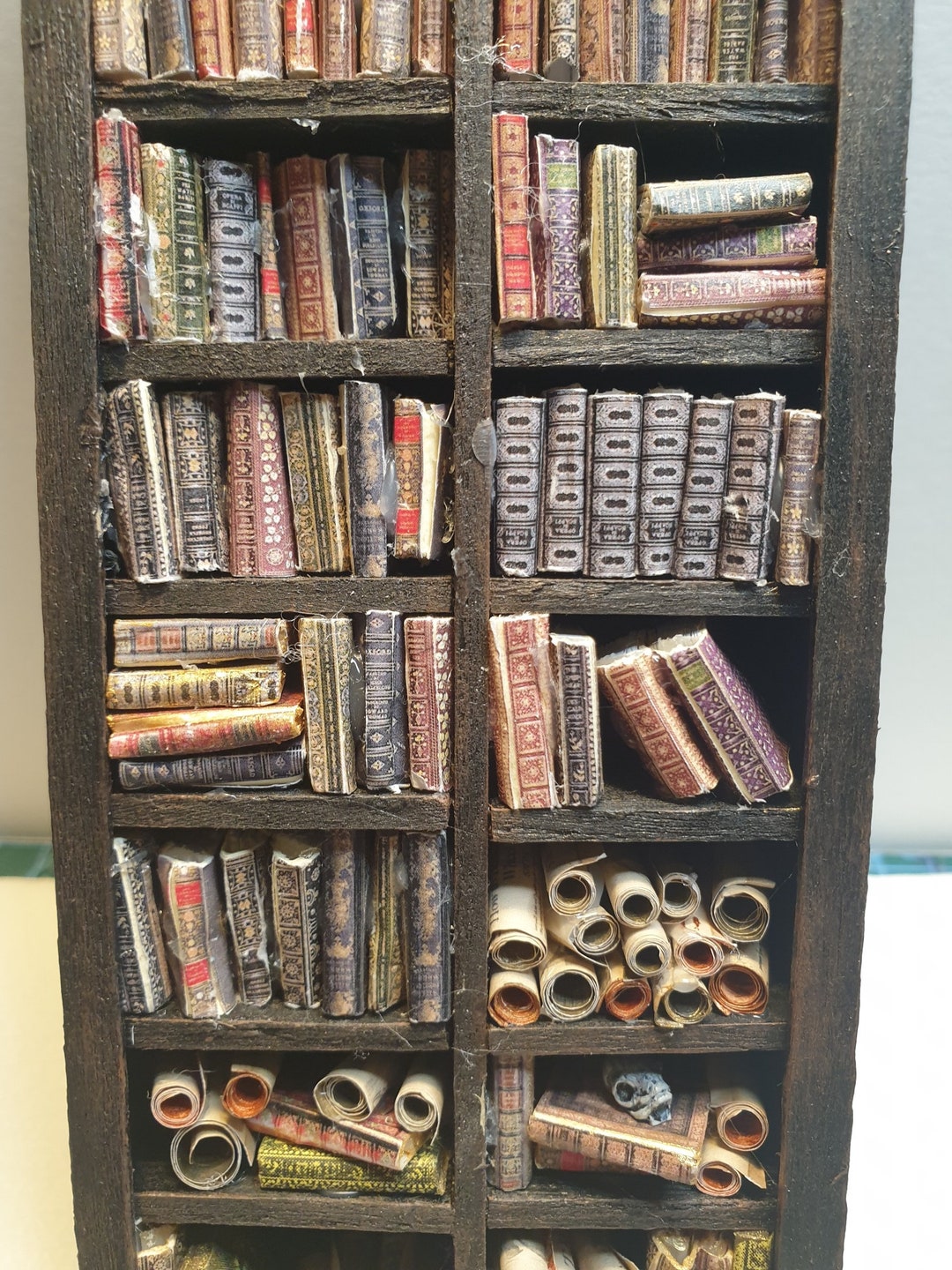 Miniature Bookshelf Diorama Dnd Dollhouse Haunted - Etsy