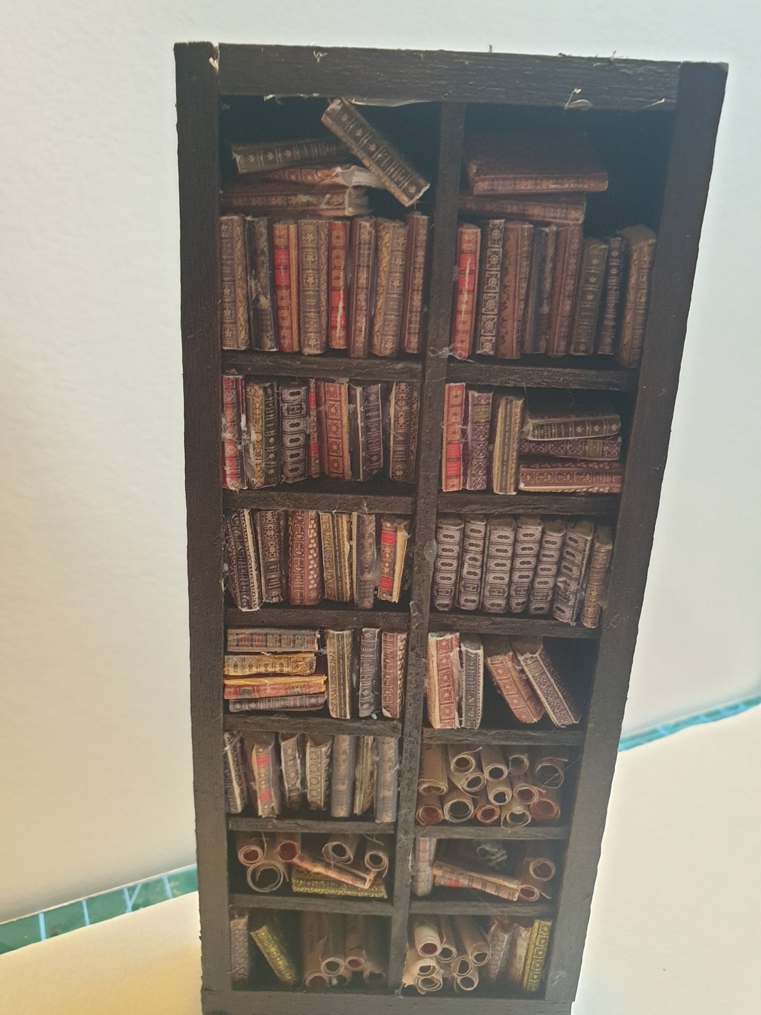 Miniature Bookshelf Diorama Dnd Dollhouse Haunted - Etsy