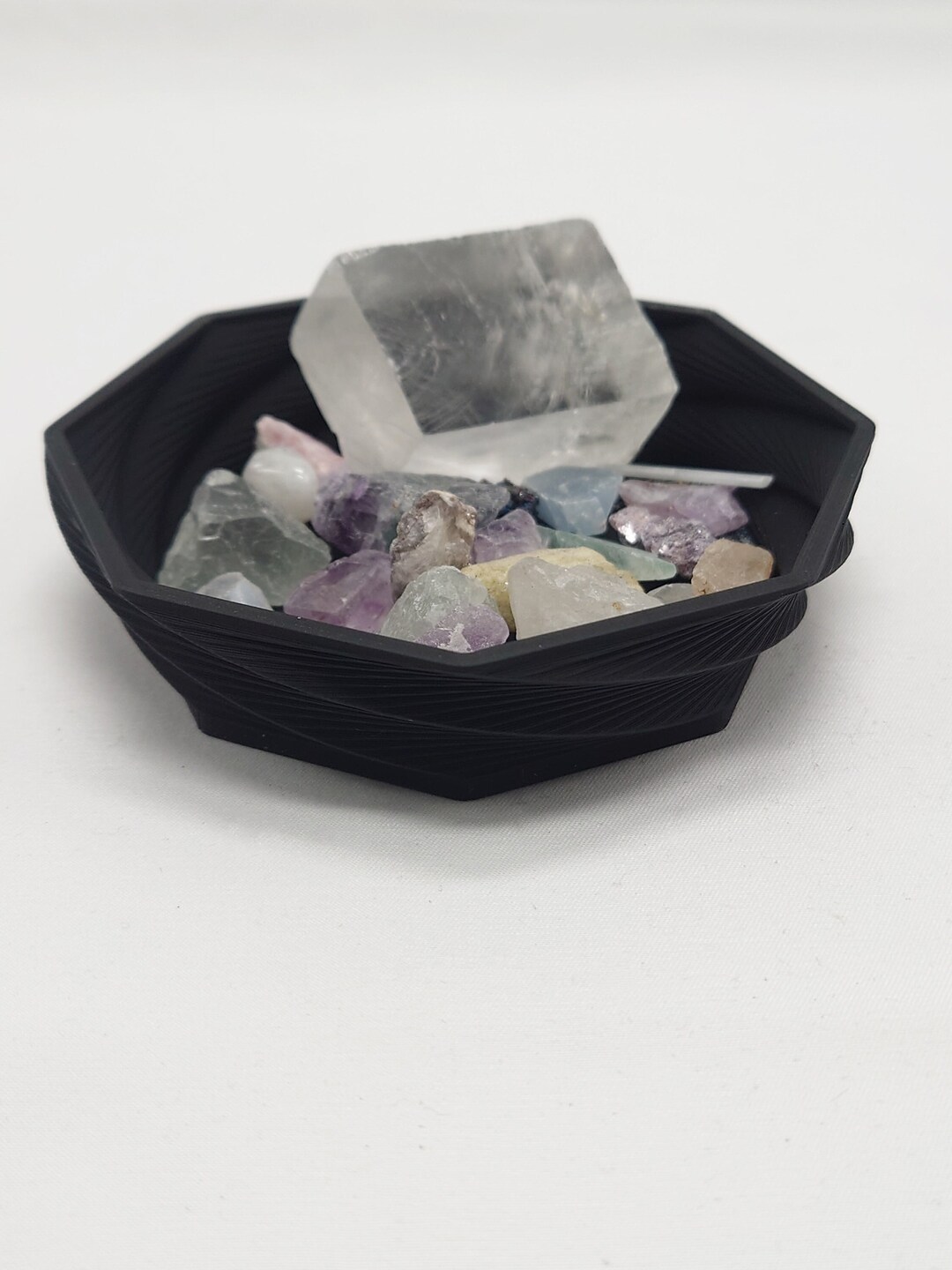 Double-twisted Helix Octagon Vortex Geometric Shallow Decorative Bowl ...