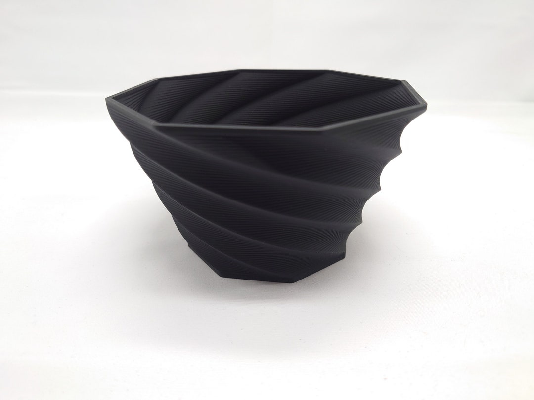 Single-twisted Helix Octagon Vortex Geometric Tall Decorative Bowl - Etsy