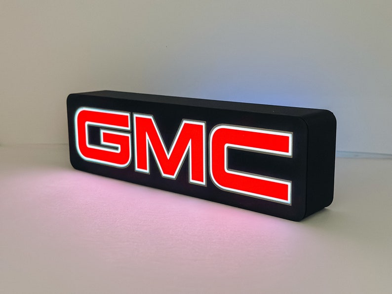 GMC Led Light up Sign Man Cave Sign Room Sign Garage Sign - Etsy