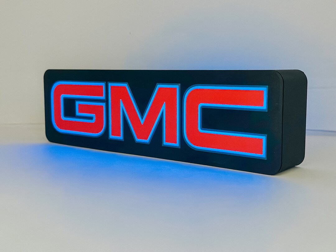GMC Led Light up Sign Man Cave Sign Room Sign Garage Sign - Etsy