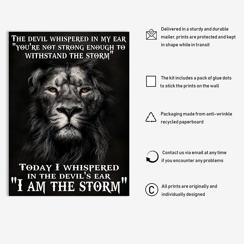 The Devil Whispered in My Ear You Cannot Withstand the Storm Today I ...