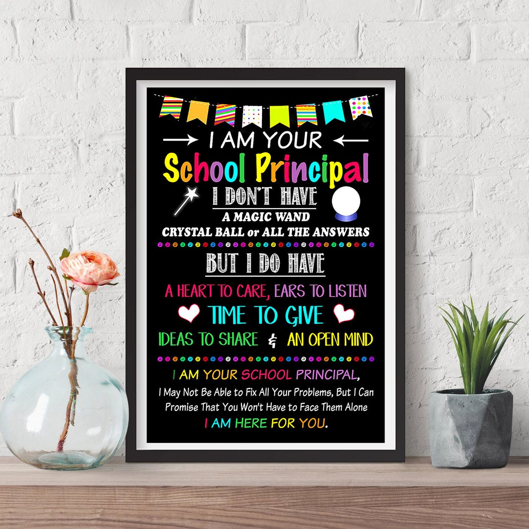 I Am Your School Principal Poster Canvas Growth Mindset Poster ...
