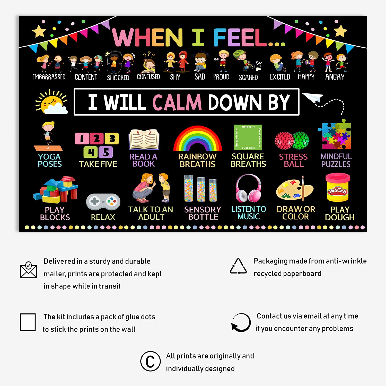 When I Feel Poster I Will Calm Down by Canvas Classroom Decor School ...