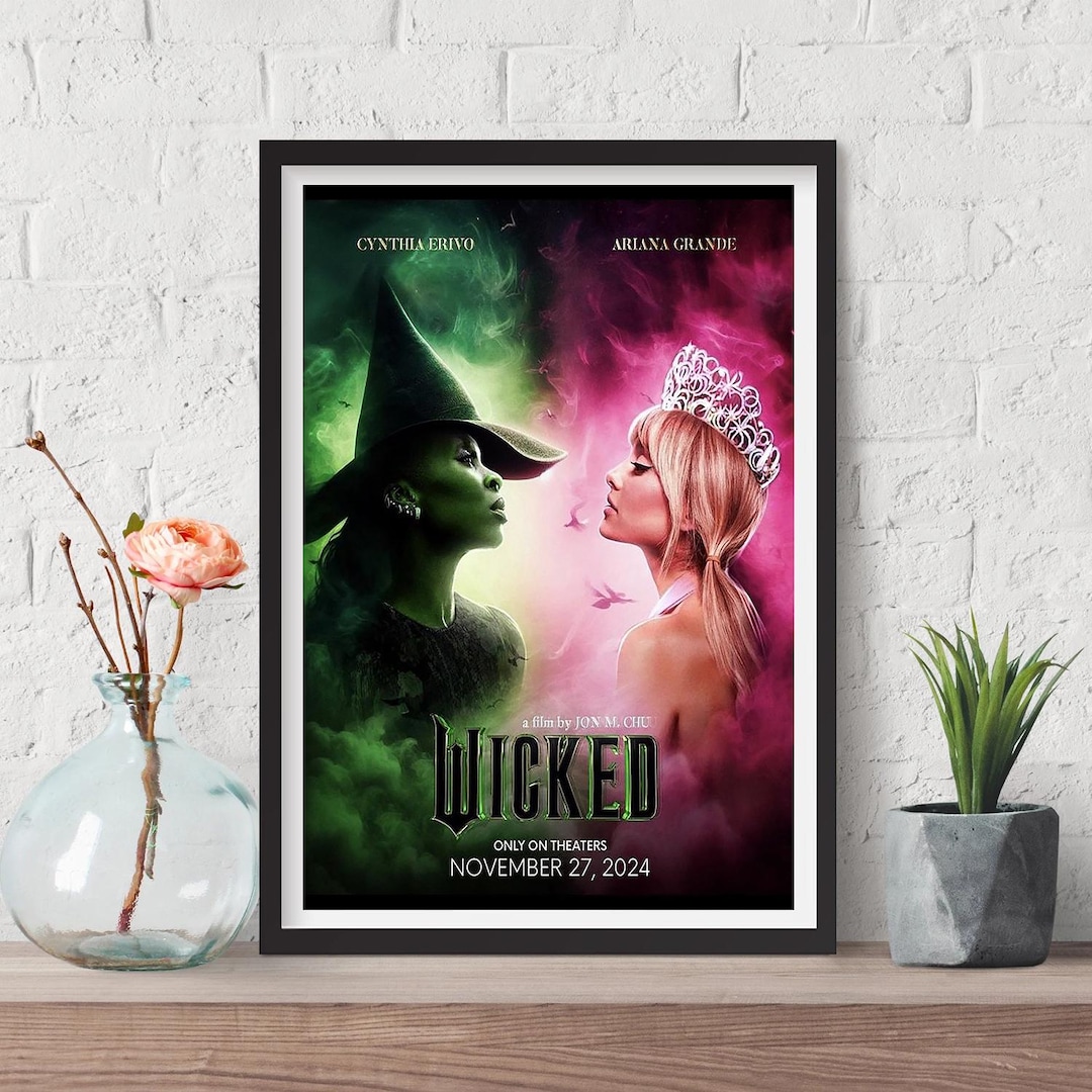 Wicked Movie Poster Wicked Movie Poster Trending Wicked Wall Art Glinda ...