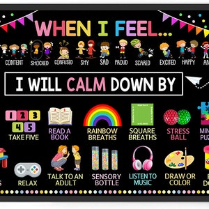 When I Feel Poster I Will Calm Down by Canvas Classroom Decor School ...