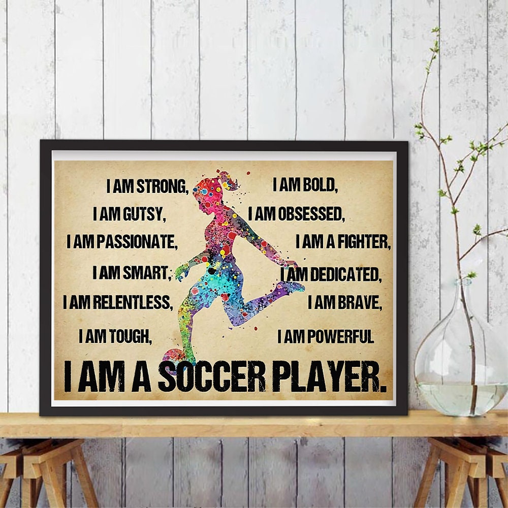 Sport Quote Poster, Soccer Player Poster Lover Sport Meaning Gifts to ...