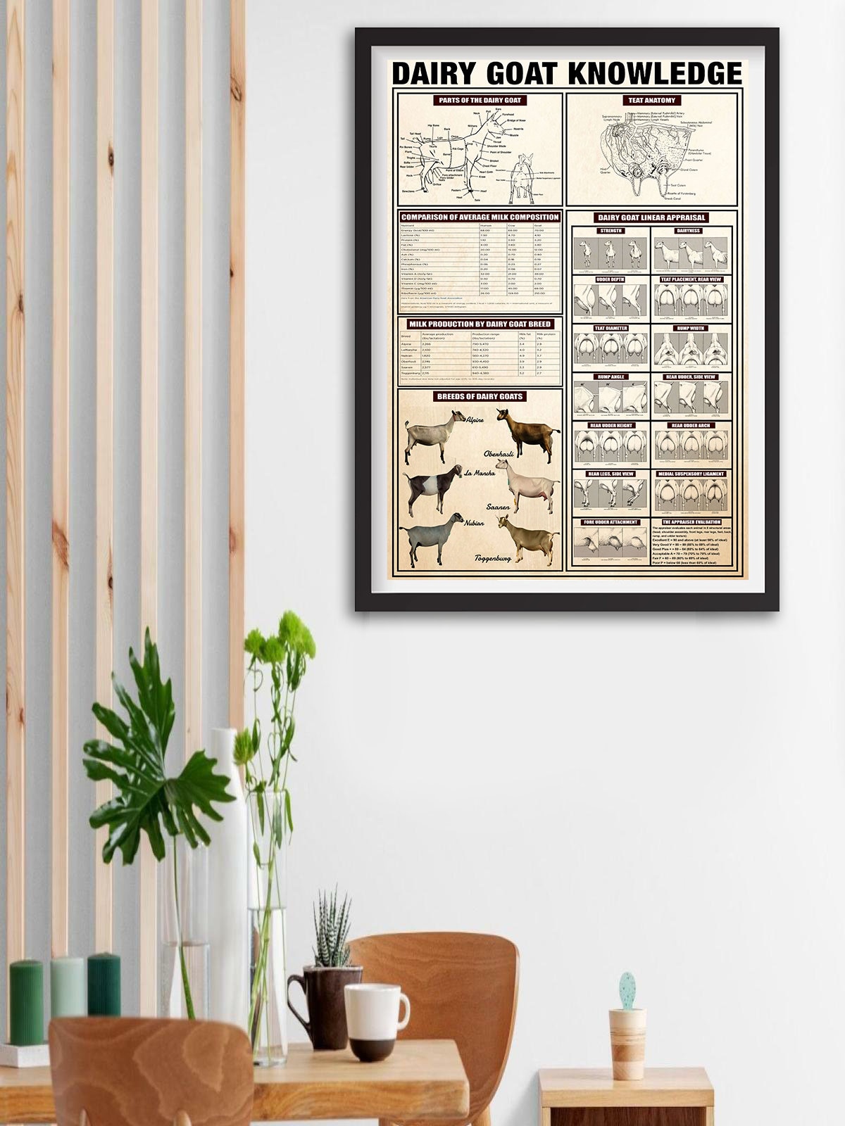Dairy Goat Knowledge Poster, Shepherds Posters, Study Guide Plaques ...