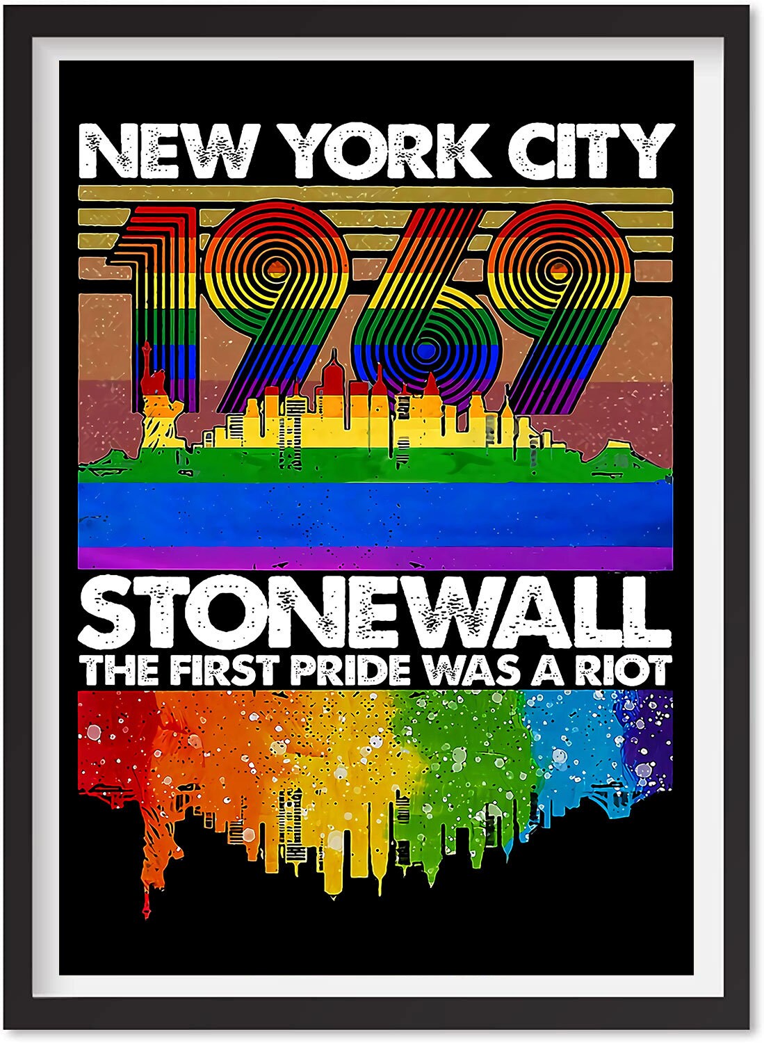 New York City 1969 Stonewall the First Pride Was A Riot Poster Tin Sign ...