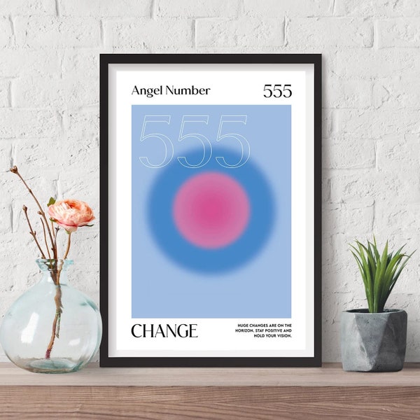 Framed Angel Number Poster - Etsy