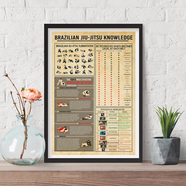 Brazilian Jiu Jitsu Poster - Etsy