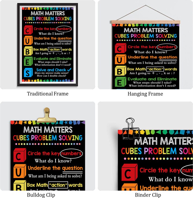 Math Cubes Poster Math Matters Poster Gifts for Teacher High - Etsy