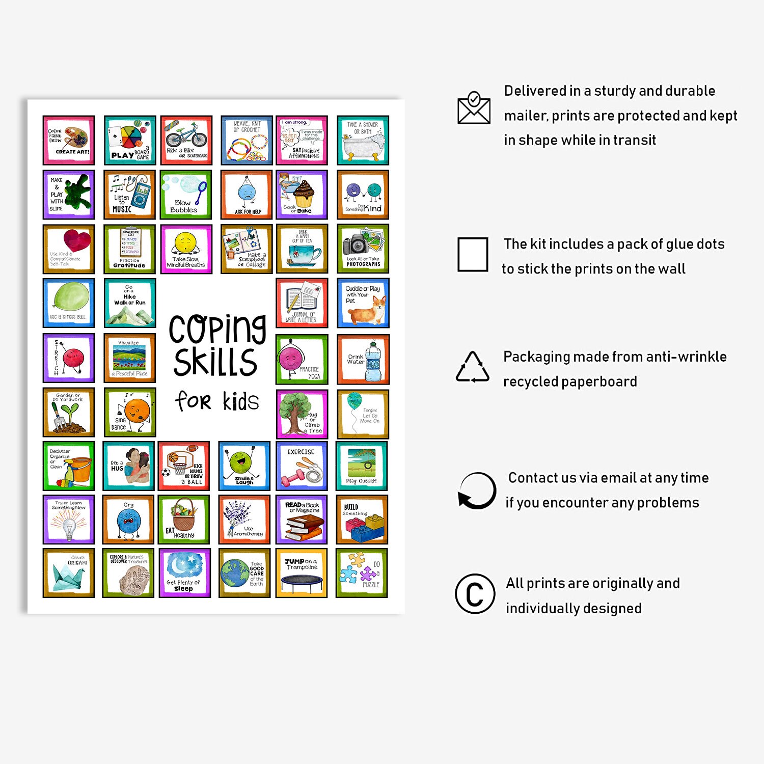 Coping Skills for Kids Poster Gifts for Teacher High School - Etsy