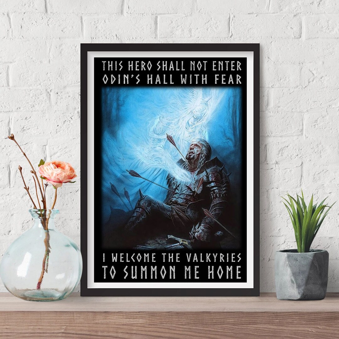 Viking Norse Mythology Valkyries Valhalla Poster, Living Room Wall Art ...