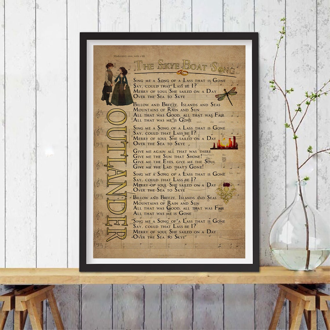 The Skye Boat Song Sing Me Outlander Poster Lyrics Song Music Lover ...