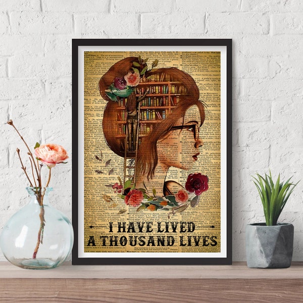 Love Books Poster - Etsy