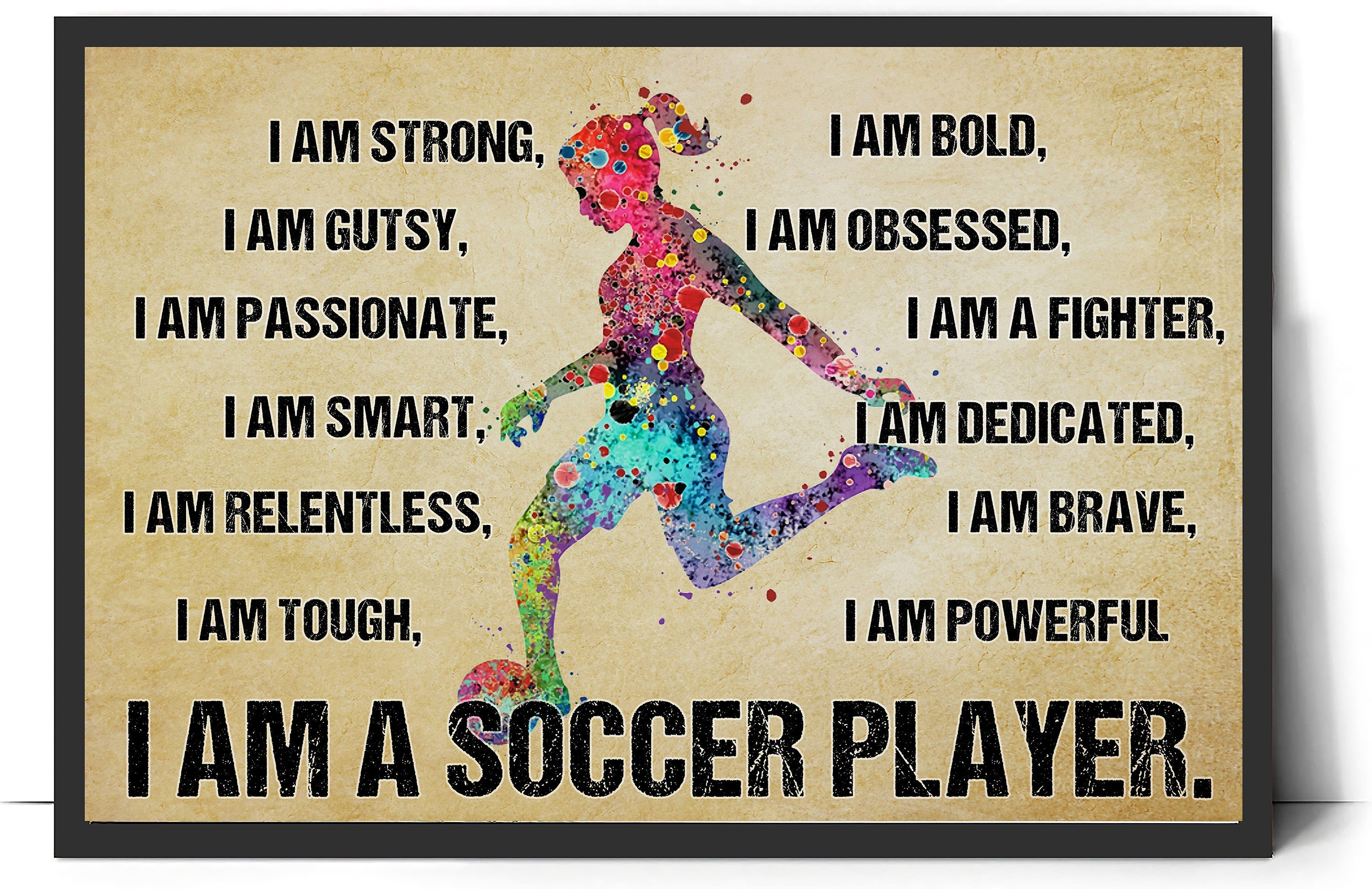 Sport Quote Poster, Soccer Player Poster Lover Sport Meaning Gifts to ...