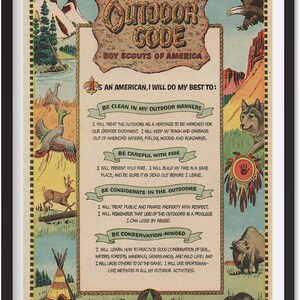 Outdoor Code Poster Boy Scouts of America Poster, A an American I Will ...