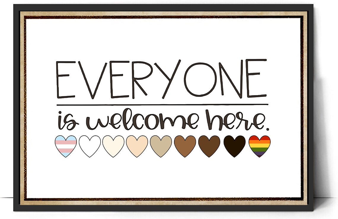 Everyone is Welcome Here Poster Diversity Poster for Classroom Pride ...
