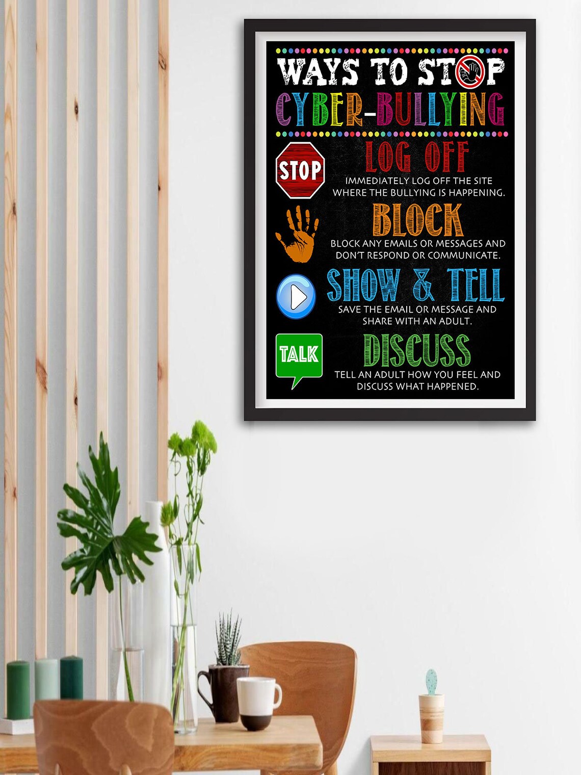 Ways to Stop Cyber Bullying Poster Gifts for Teacher High - Etsy